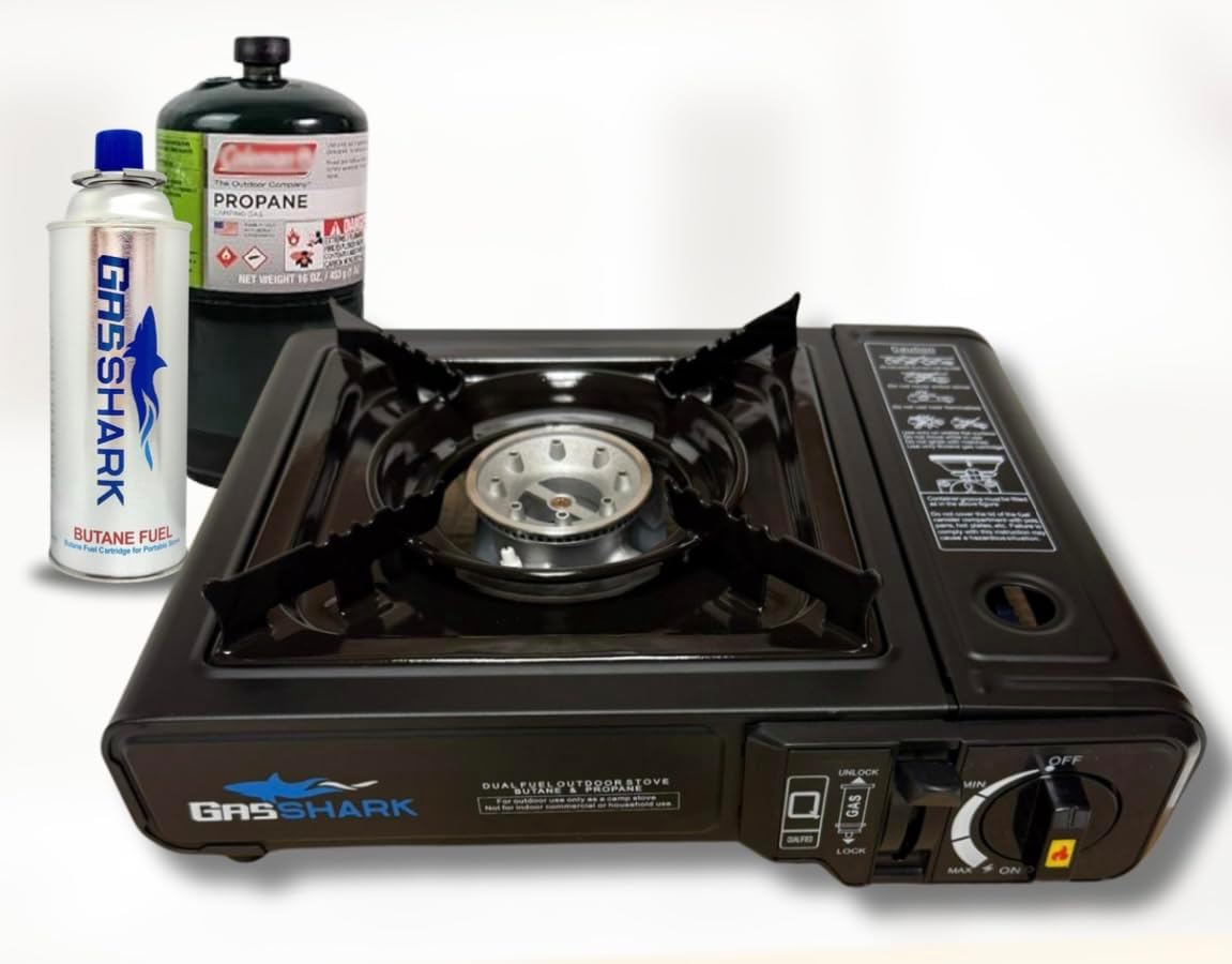 Amazon.com: Dual Fuel Propane or Butane Portable Stove | 12,000 BTUs ...