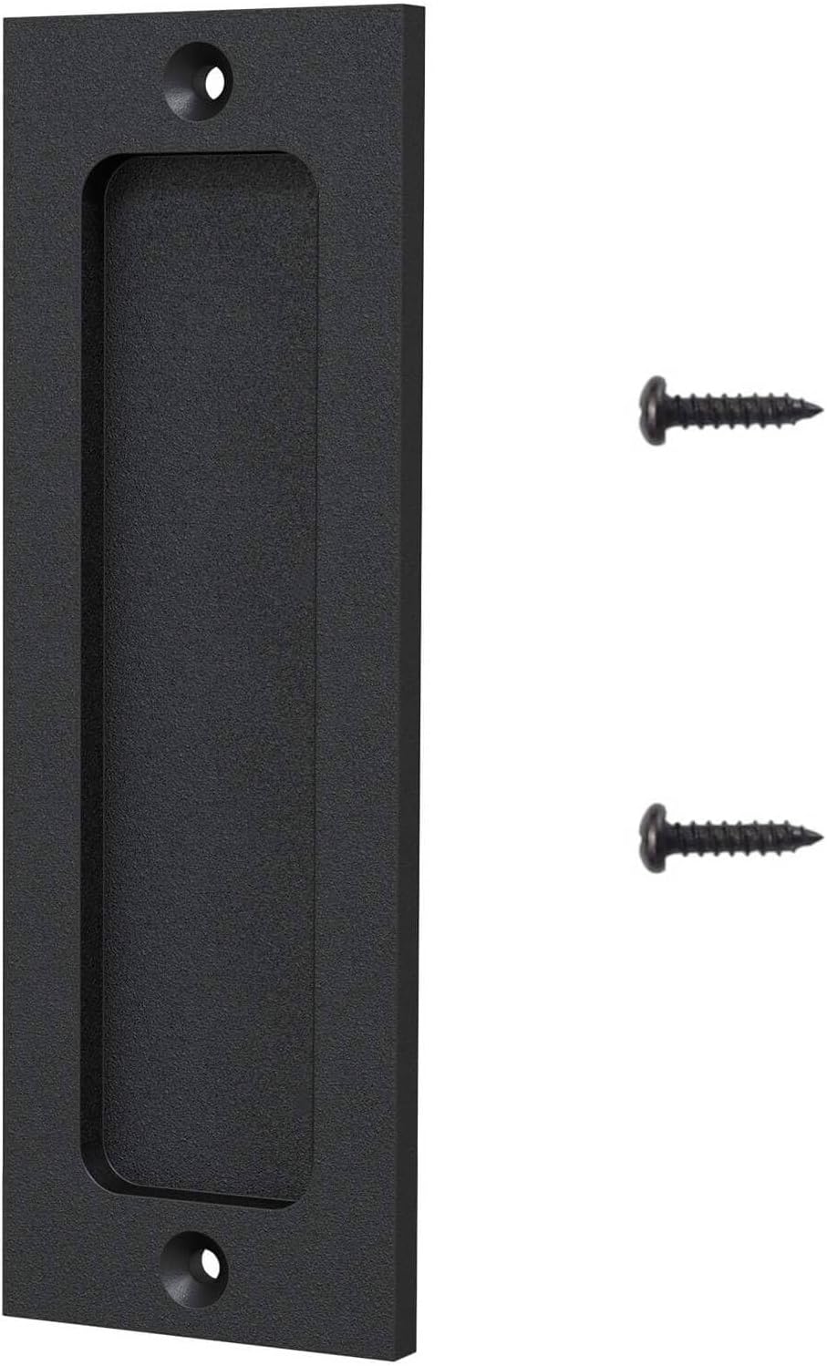 Tibres - 6" Finger Flush Pulls for Closet Pocket - Sliding Barn Door Handle Set - Pull Recessed ...