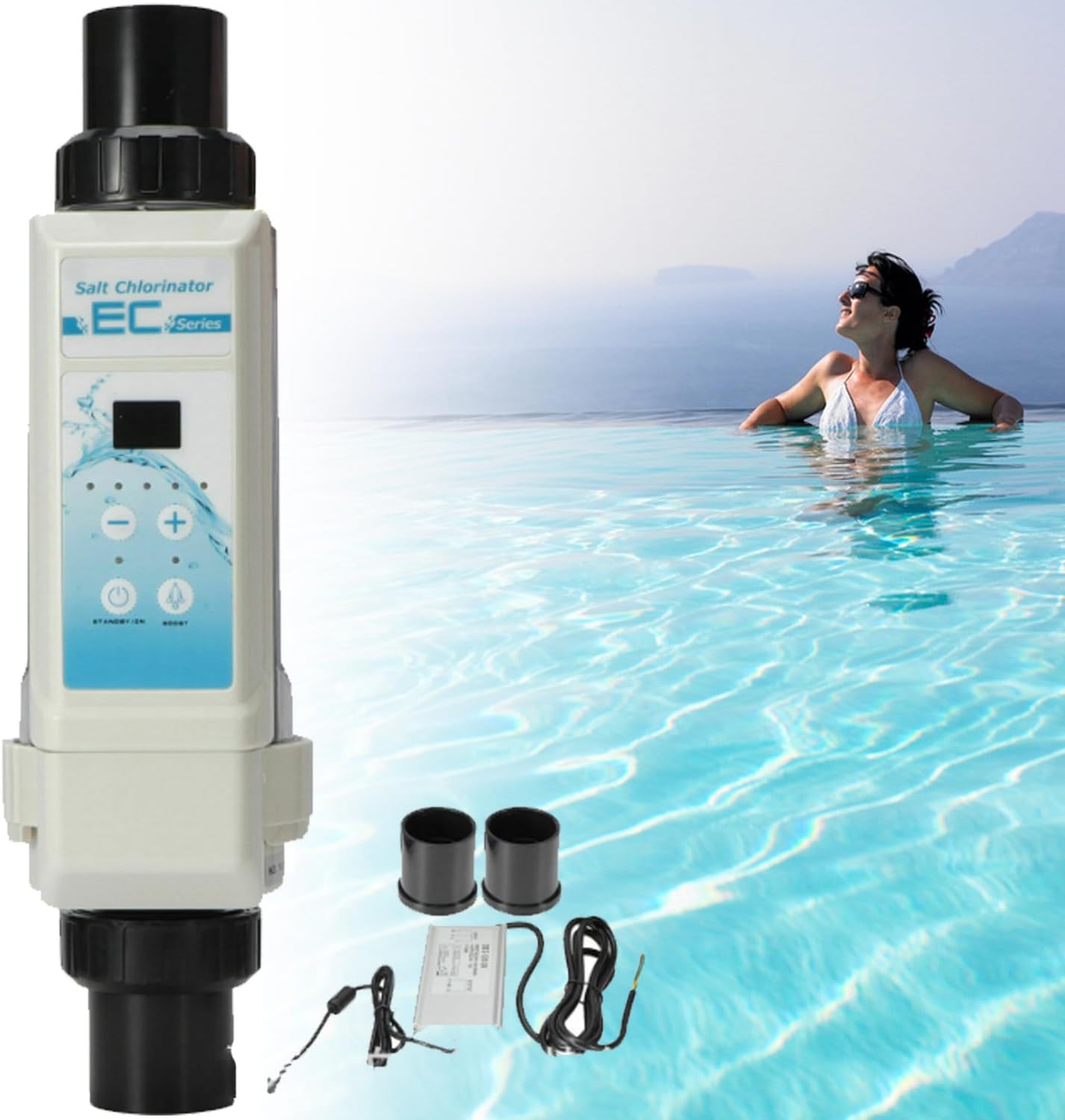 Amazon.com : Salt Water Pool Chlorinator System with Salinity Display ...