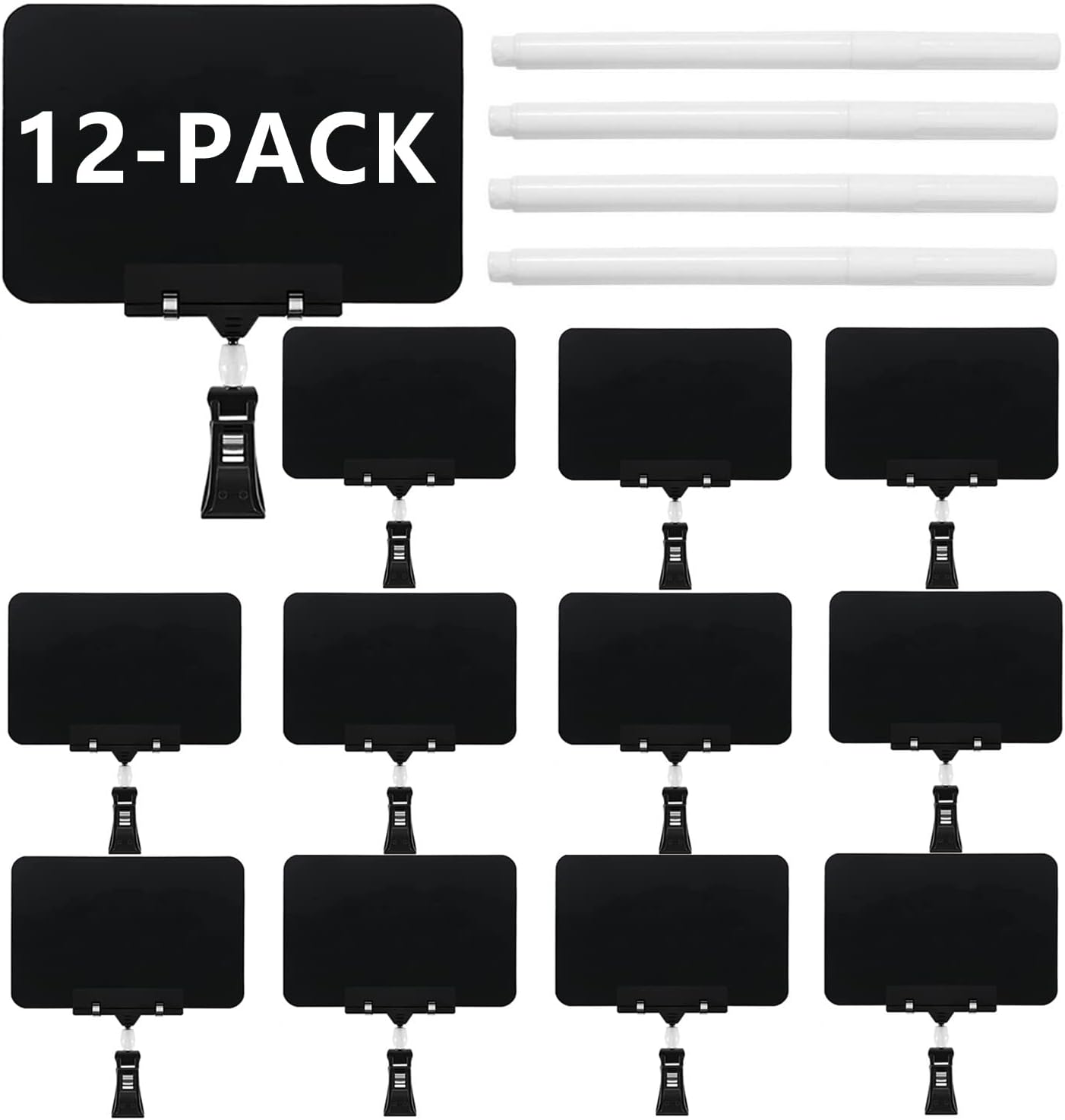 Amazon.com : RHBLME 12PCS Double Head Display Clips Rotating Reuse Sign ...