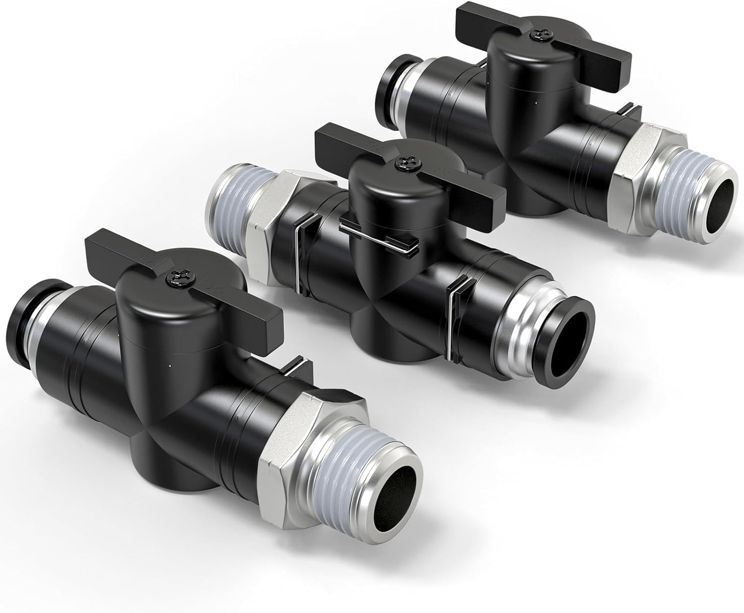 TAILONZ PNEUMATIC 1/2 Inch Tube OD x 1/2 Inch NPT Thread Ball Valve Air ...