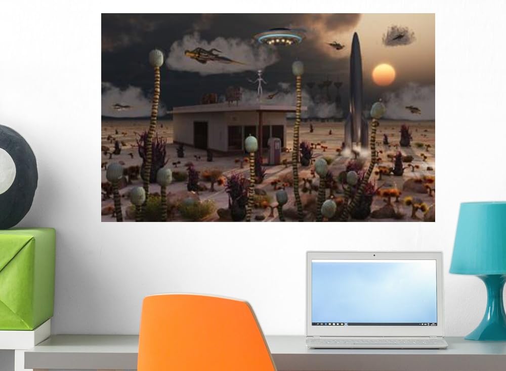 Amazon.com: Wallmonkeys Artists Concept Science Fiction Wall Mural Peel ...