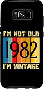 Amazon.com: Galaxy S8+ 42 Year Old I'm Not Old I'm Vintage 1982 42nd ...