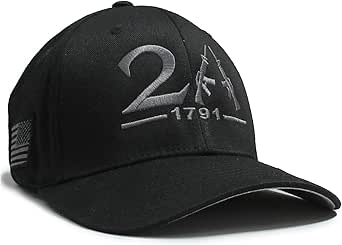 2nd Amendment 1791 AR-15 Style Fit for Life Embroidered Black/Gray Hat ...