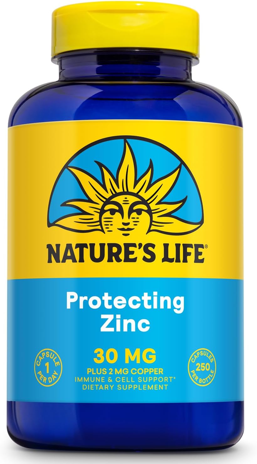 Amazon.com: Nature's Life Zinc Picolinate 30mg Plus 2mg of Copper ...
