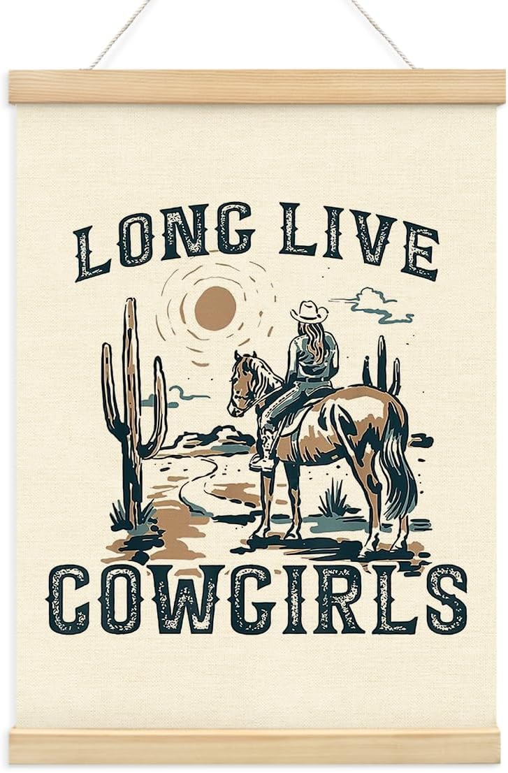 Amazon.com: BIWSHA Long Live Cowgirls Poster Hanger Frame,Western ...