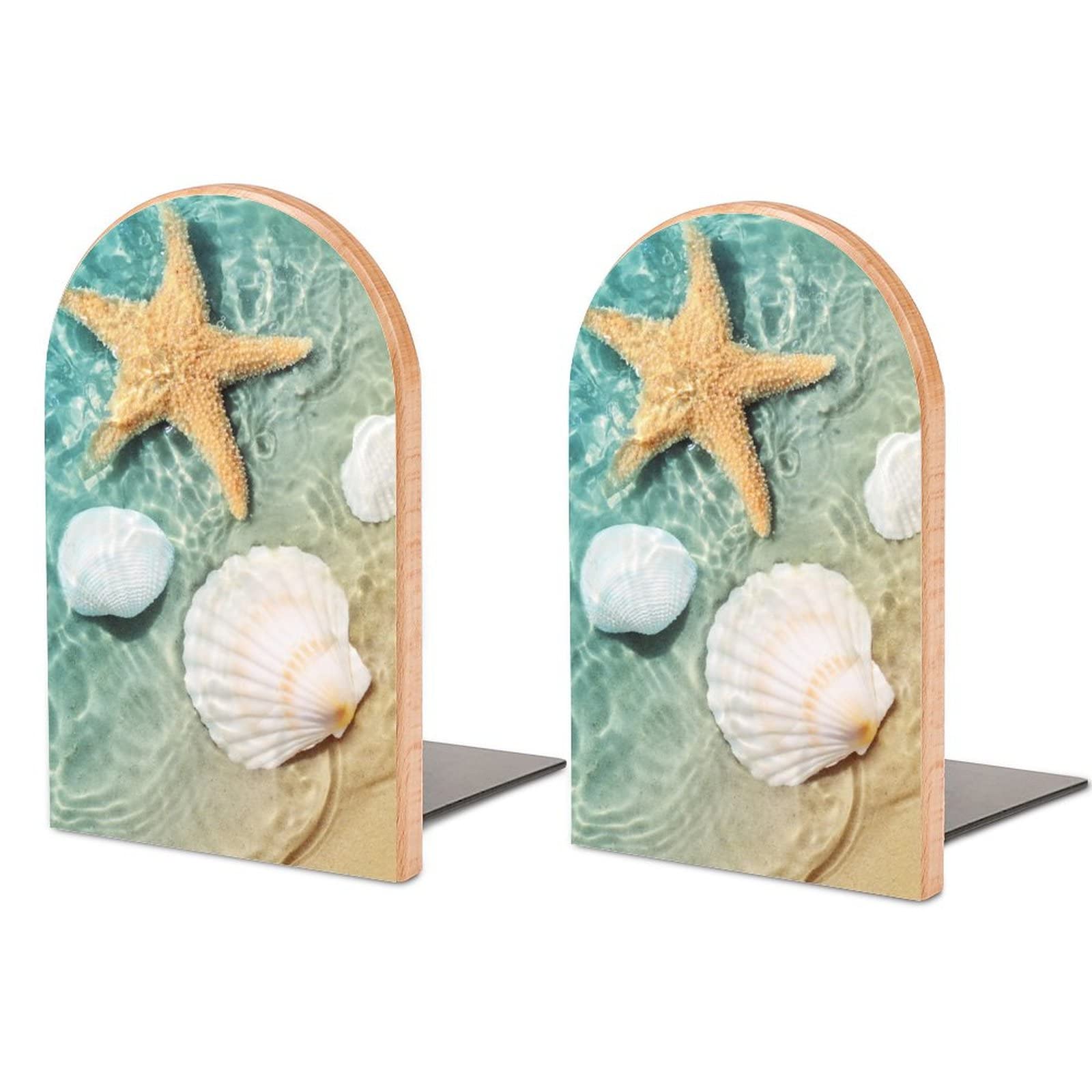 Amazon.com: Book Ends Starfish on The Summer Beach Bookends for Shelves ...