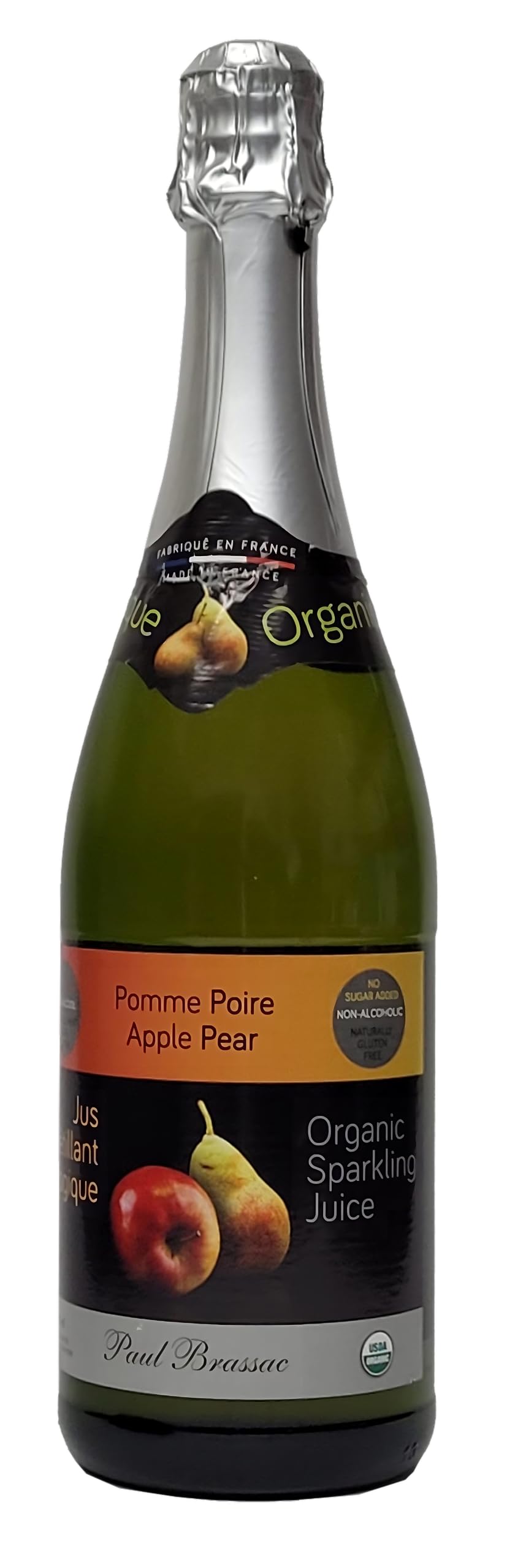 Paul Brassac Organic Sparkling Juice 750 ml, Apple & Pear : Amazon.ca: Grocery & Gourmet Food