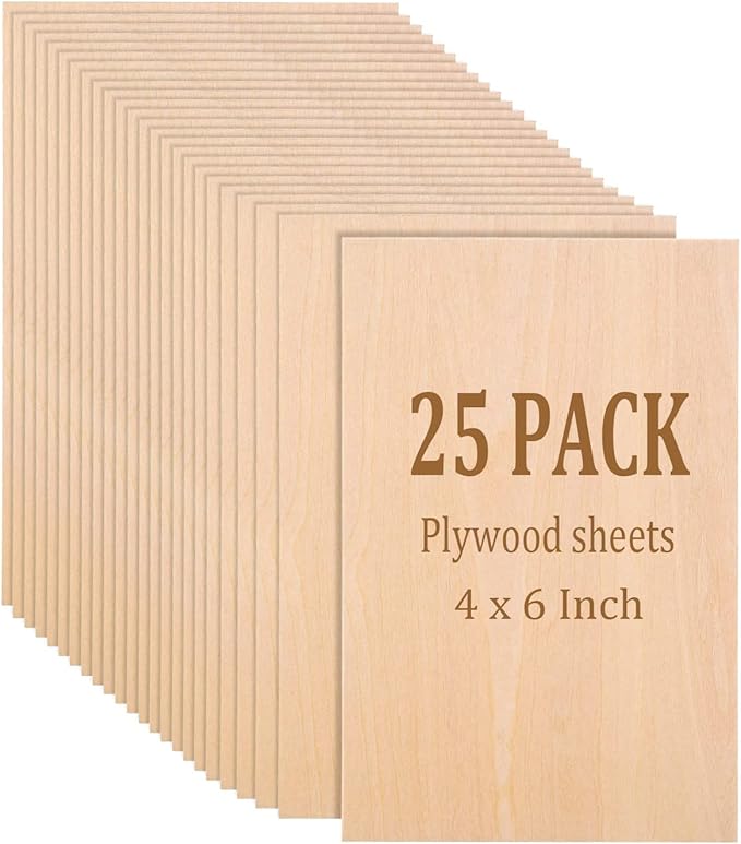 Amazon.com: Unfinished Wood, Ailengy 6 x 4 Inch Basswood Sheets 1/16 ...