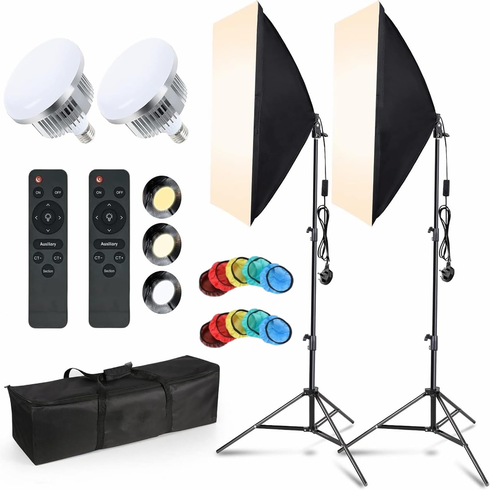 TDOO Softbox Photography Lighting Kit, Professional Photo Studio ...