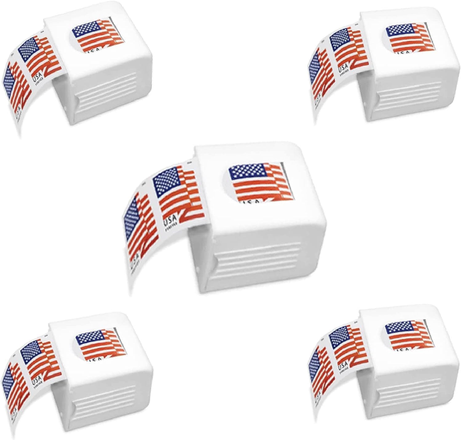 Amazon.com : Pack of 5 Postage Stamp Dispenser for Roll of 100 Stamps ...