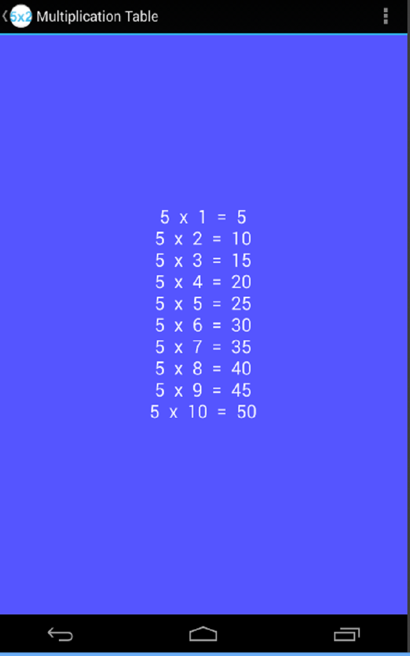 Multiplication Table - App on Amazon Appstore