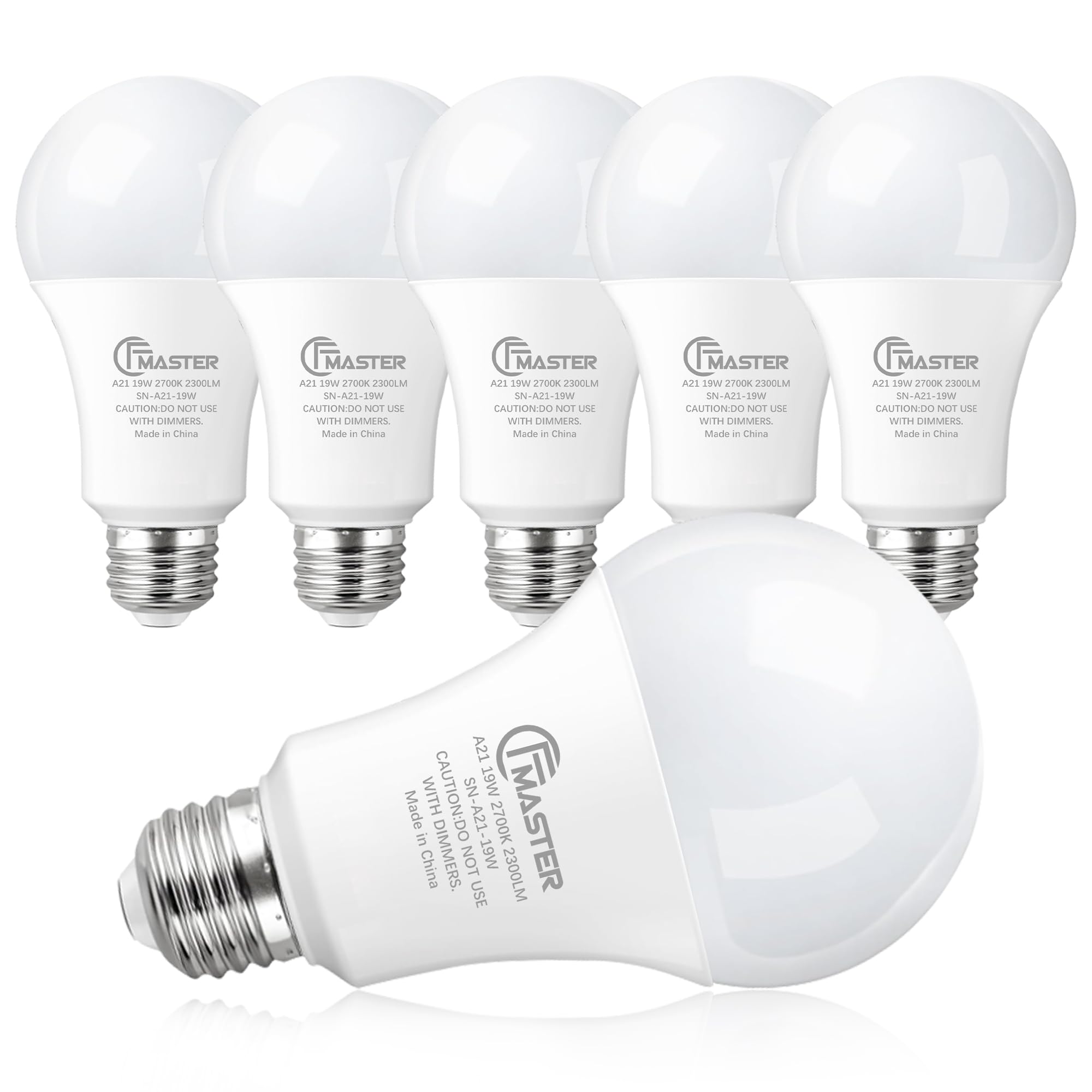 JIANGSILING A21 LED Light Bulb, 150W Equivalent Light Bulbs, 19W 2700K ...