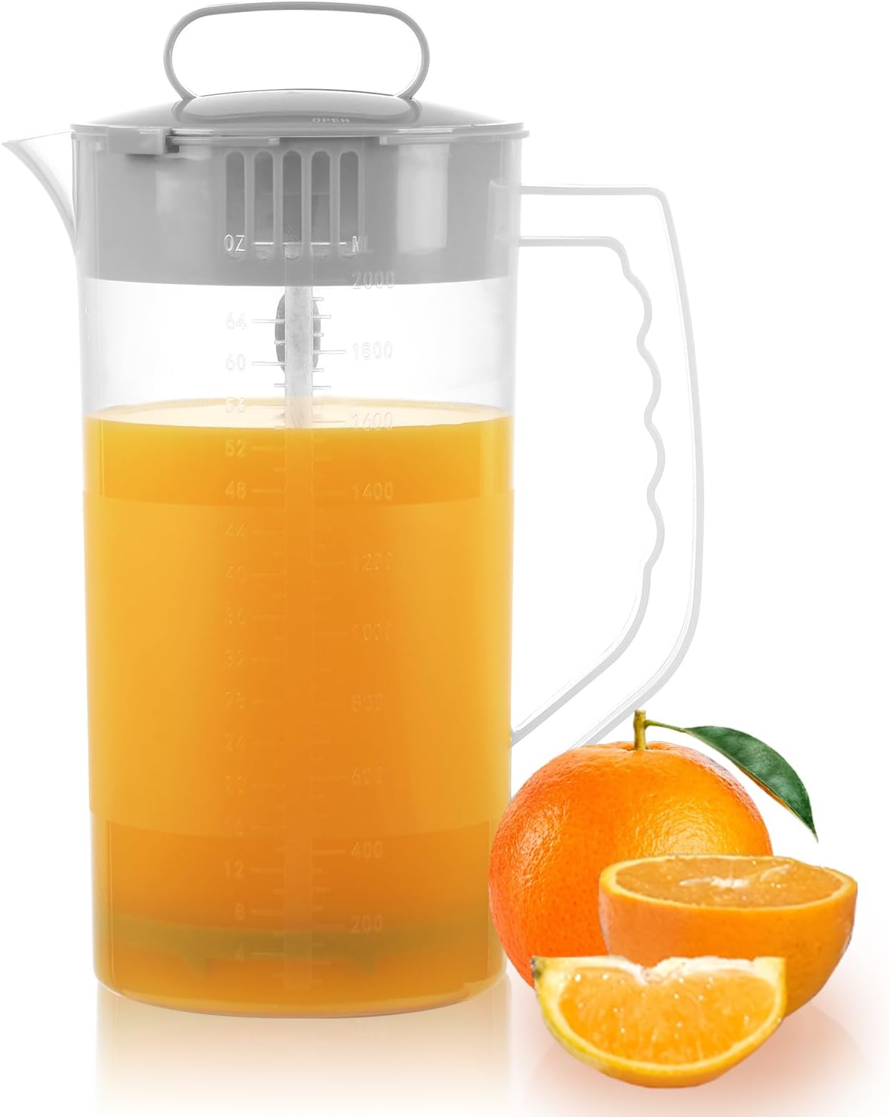 Amazon.com: 1 Pack Mixing Pitcher for Drinks, 2 Quart/ 64oz Plastic ...