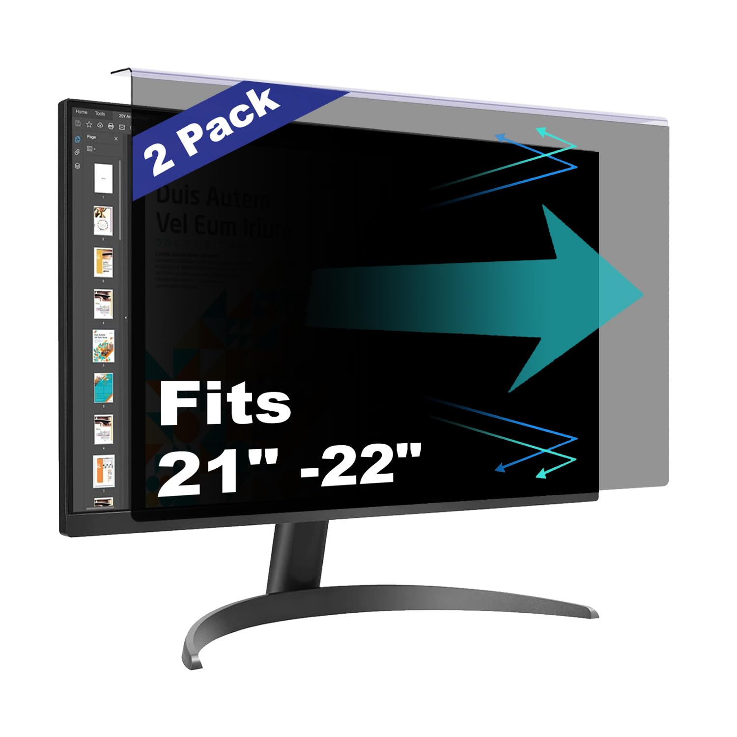 Pozlle [2 Pack] Computer Privacy Screen Shield Compatible for 21.5/22 ...