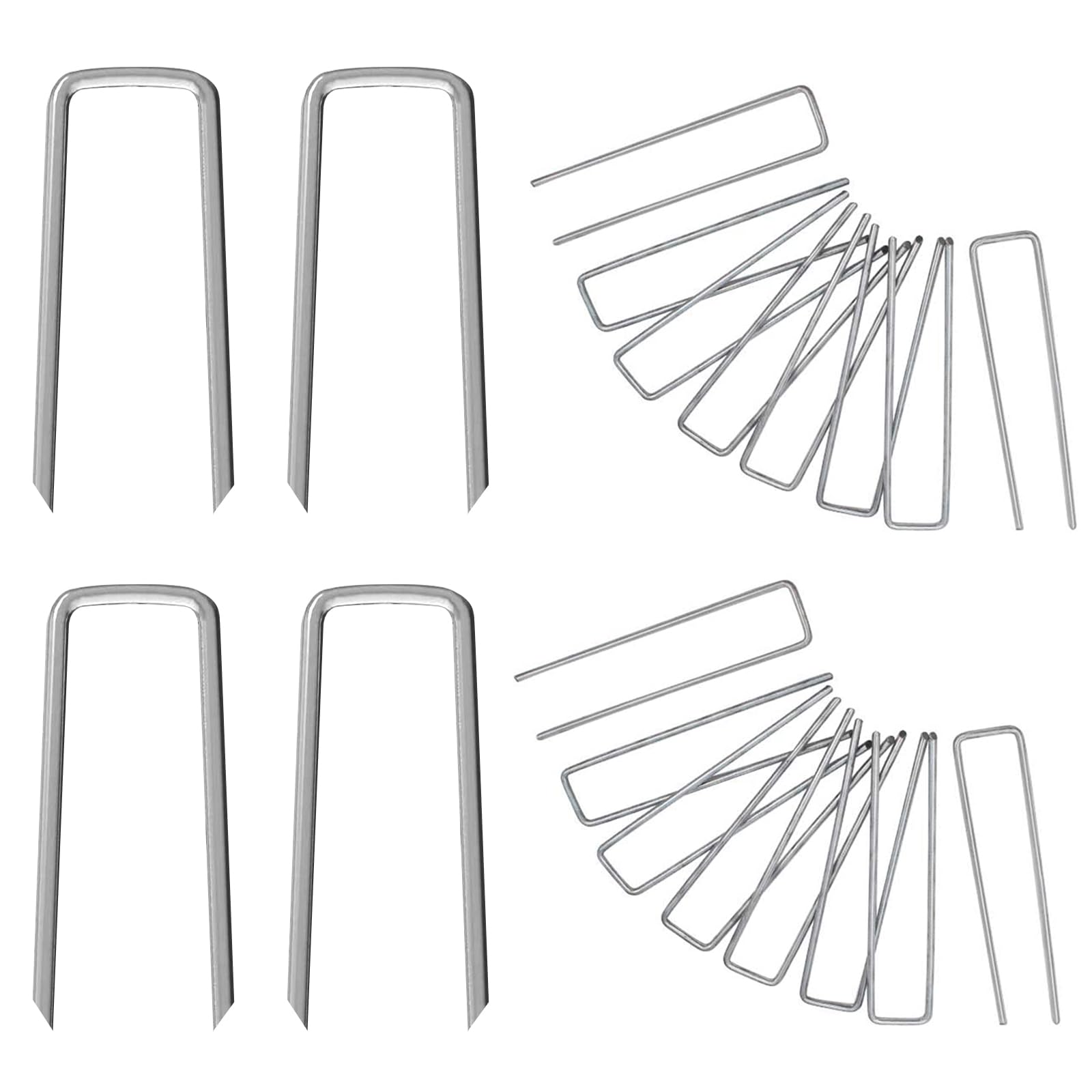 Snapklik.com : 4 Inch Garden Landscape Staples Stakes, 100 Pcs ...