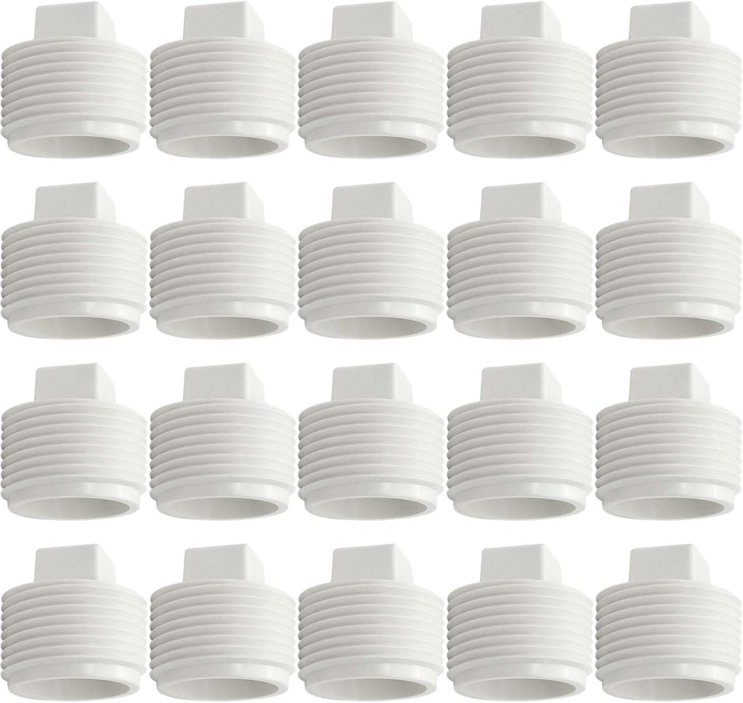 Amazon.com: 20 Pack 1/2 Inch PVC Pipe Male Thread Plug, PVC Male ...