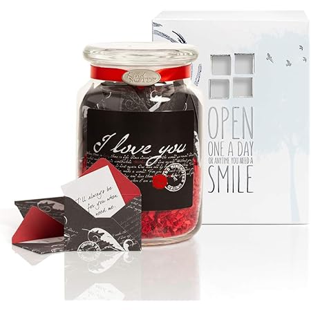 Amazon.com: KindNotes Glass Keepsake Gift Jar with Inspirational ...
