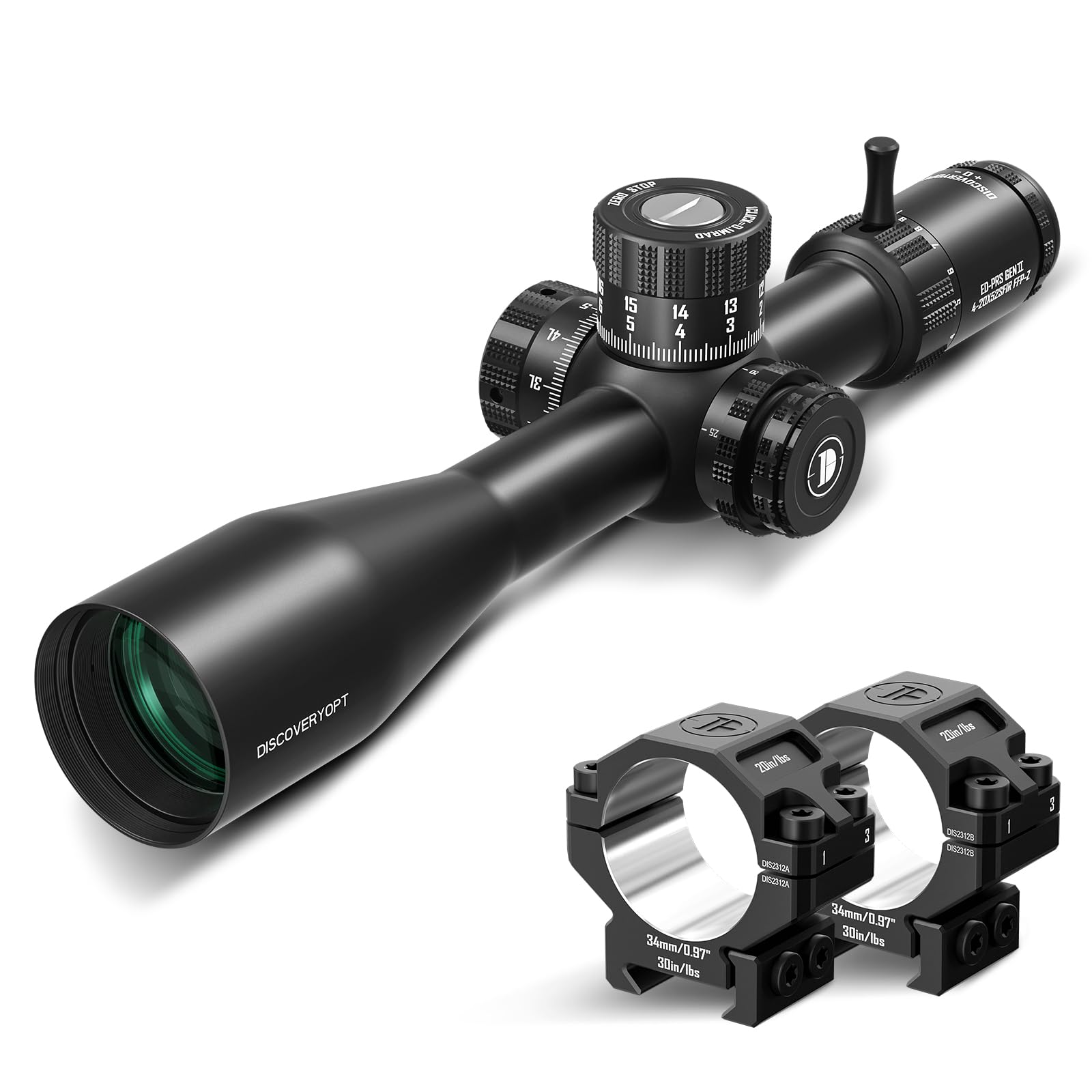 Amazon.com : DISCOVERYOPT ED-PRS GEN2 4-20X52 with 7075 Scope Rings ...