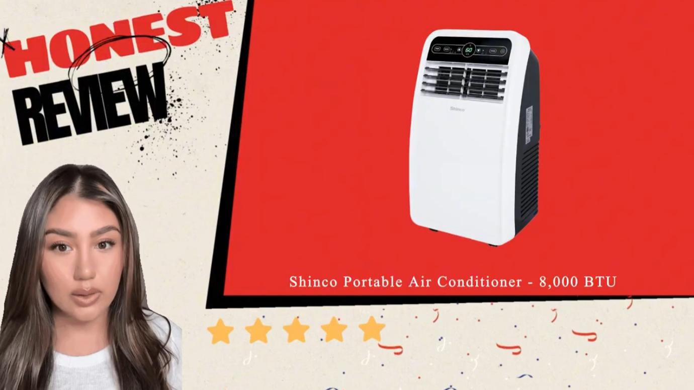Watch Shinco 8,000 BTU Portable Air Conditioner Review on Amazon Live