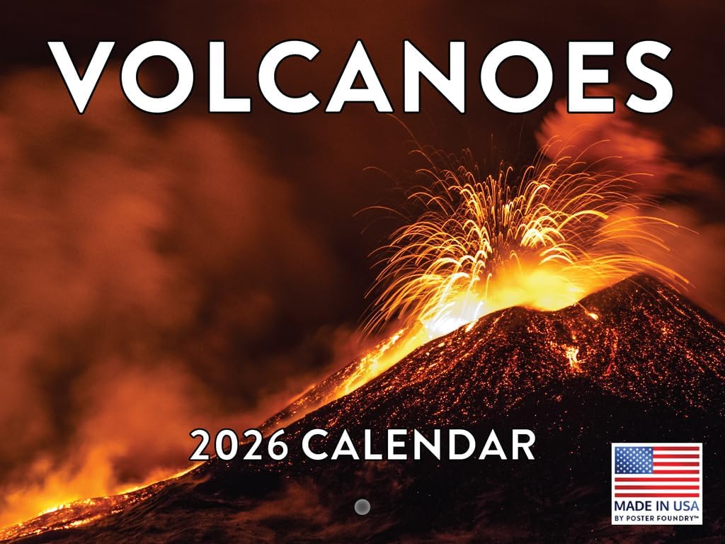 Volcano Calendar 2026 Monthly Wall Calender 12 Month | American Made In ...
