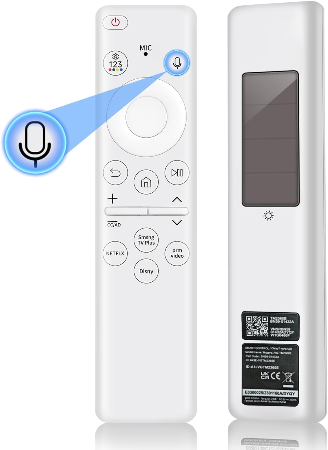 Amazon.com: BN59-01391A TM2281E Solar Voice Frame TV Remote Compatible ...