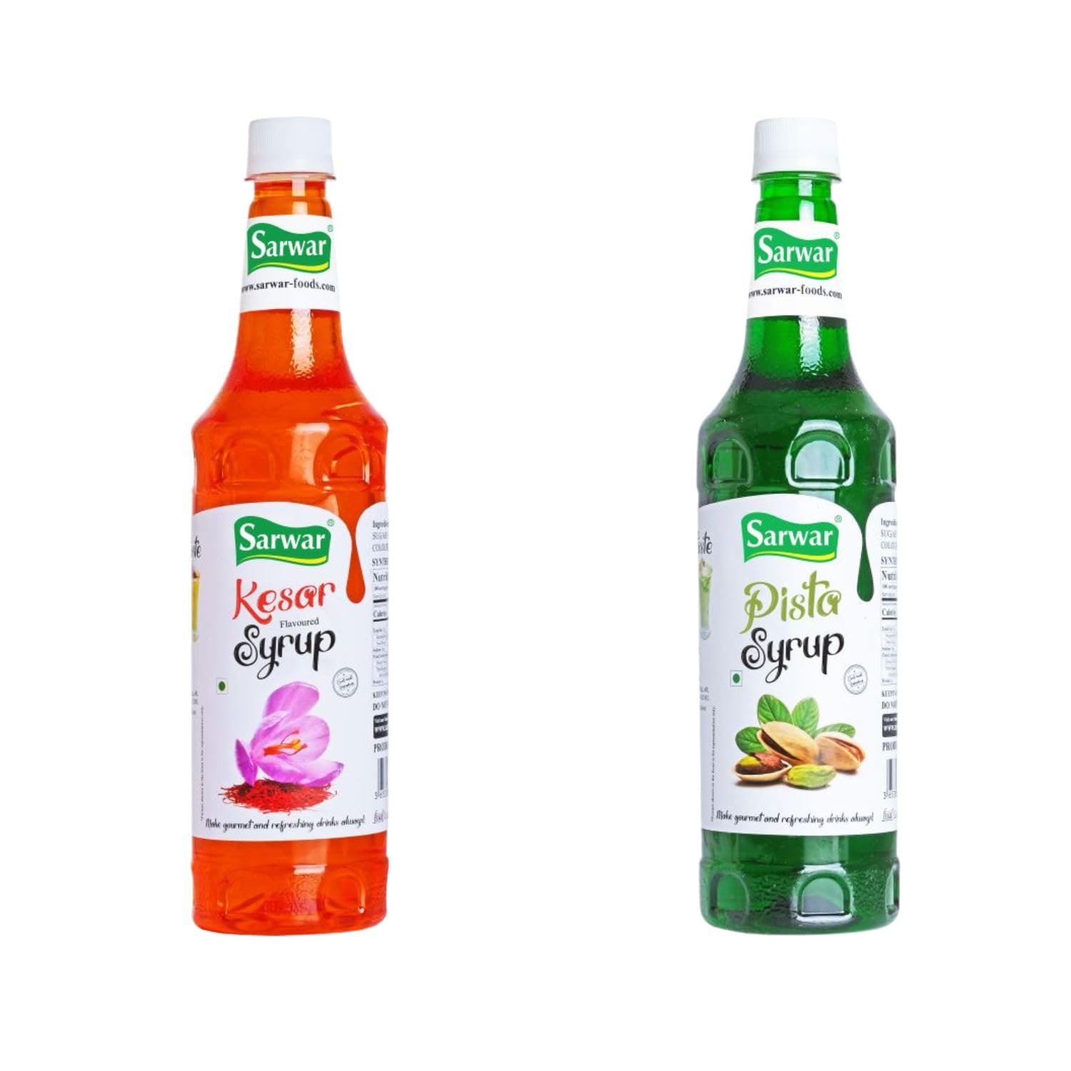 Sarwar Kesar Syrup & Pista Syrup 750 ML (Pack of 2) : Amazon.in ...