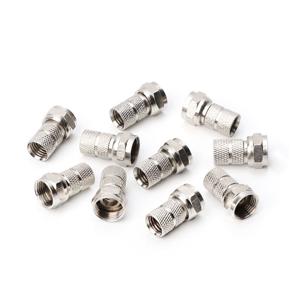 Amazon.com: Kingjinglo 10Pcs F type Satellite Plug for Coaxial Cable ...