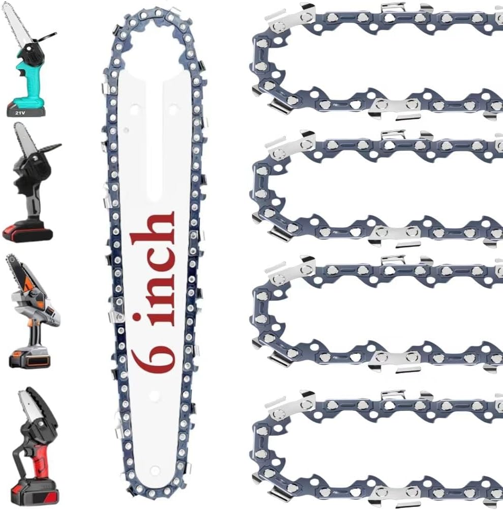 Amazon.com: 5 Pack 6 Inch Mini Chainsaw Chain 37 Drive Links 1/4LP .043 ...