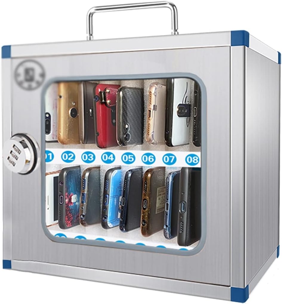 Amazon.com: 16 Slots Steel Cell Phone Locker Box Military School ...