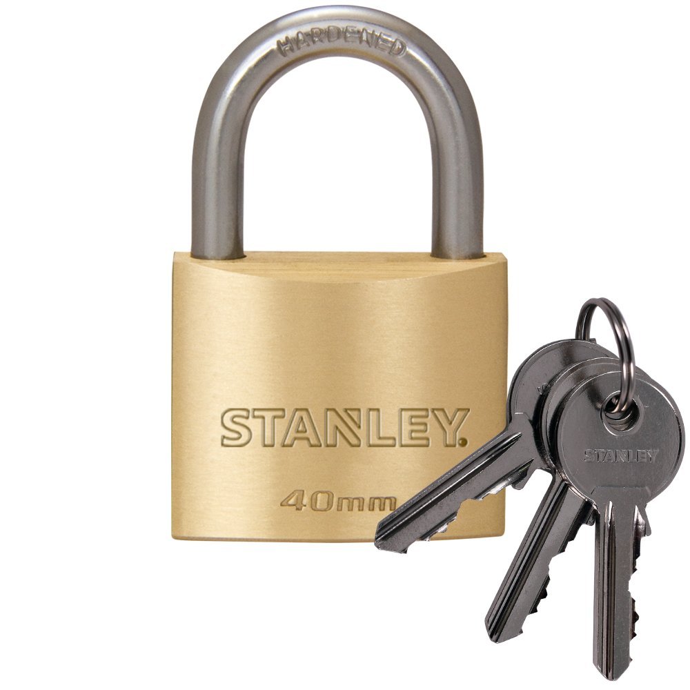 Stanley Brass Padlock 40mm Standard Shackle | Desertcart INDIA