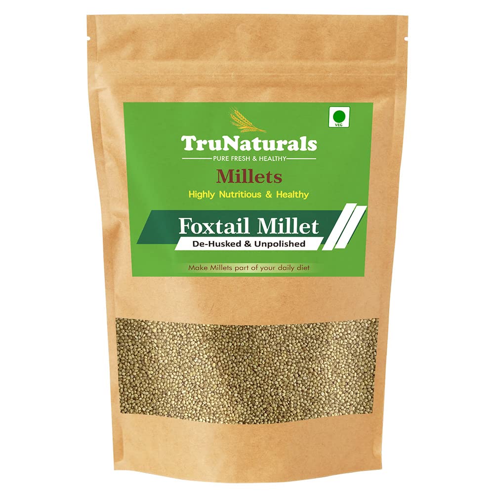 Buy TruNaturals Unpolished Foxtail Millet 1.8Kg | Siridhanya Positive ...