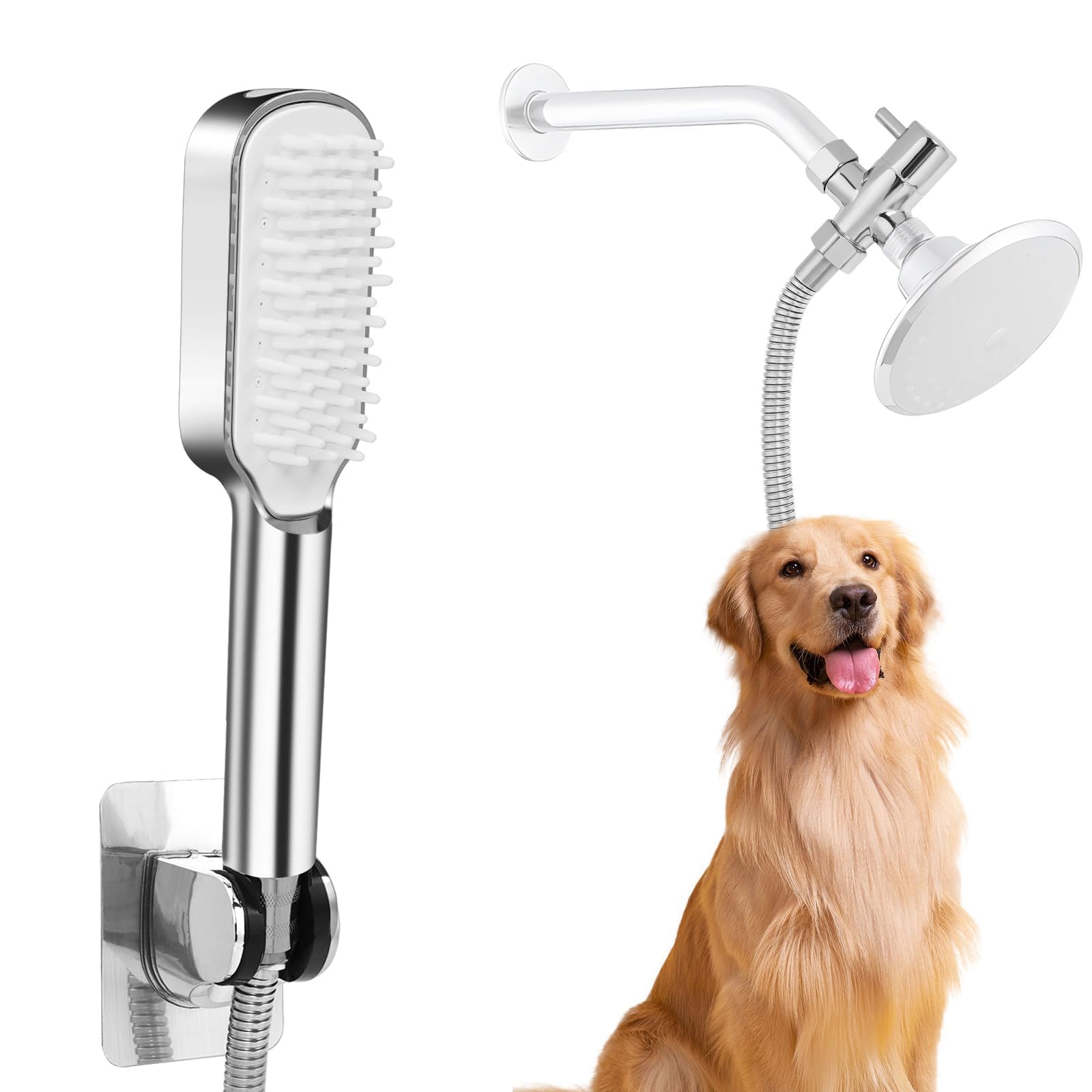 Amazon.com: Dog Shower Head with Hose 79", Dog Shower Attachment with 2 ...