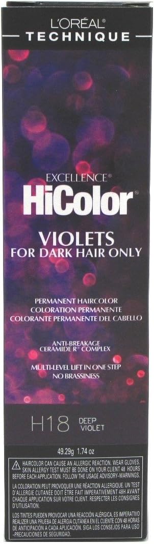 L'Oreal_Technique Excellence - HiColor Violets - Deep Violet H18-1.74oz ...
