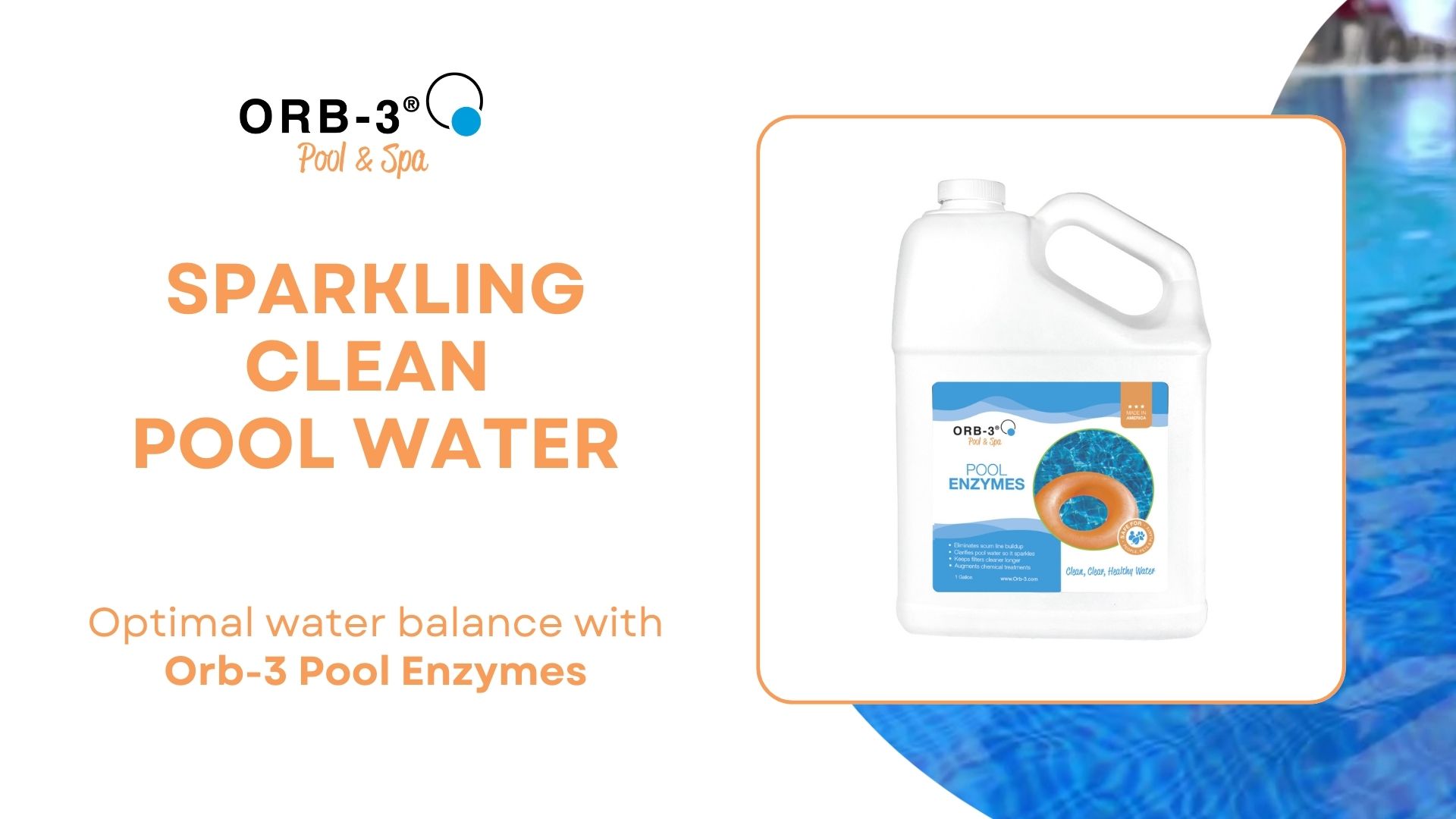 Pool Enzymes Water Clarifier F839-000-1G Pool Enzymes Jug, 1-Gallon ...