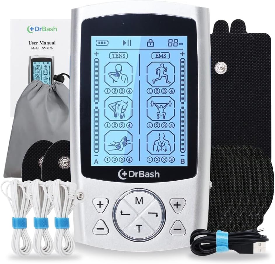 Amazon.com: DrBash TENS & PMS Dual Channel Unit Machine | TENS Unit ...
