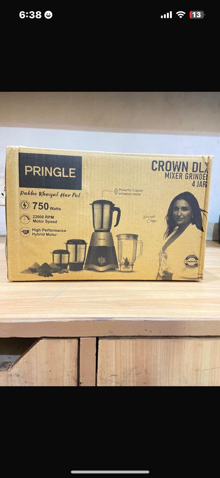 Buy Pringle Crown Dlx 750 Watt Juicer Mixer Grinder with 4 Jars for ...
