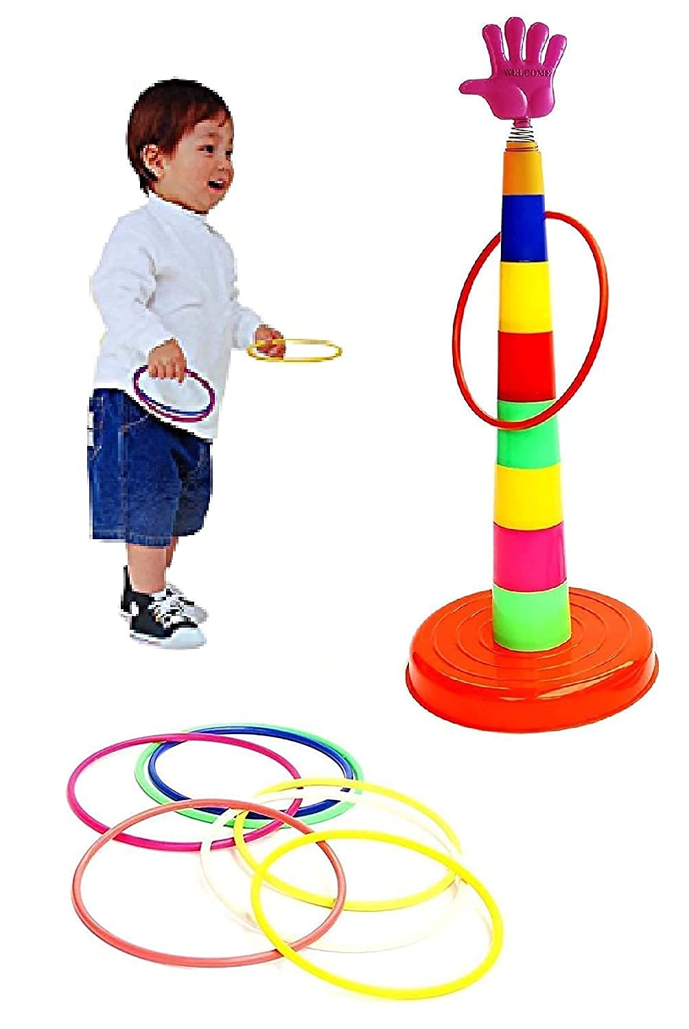 Buy LEYSIN Kids Sport Ring Toss Game 9 Inch Colorful Ring Toss Quoits Hoopla Throw Game for Toddlers Indoor Outdoor Games Toys for Kids Gifting Pack of 1 Online at Low Prices buy-leysin-kids-sport-ring-toss-game-9-inch-colorful-ring-toss-quoits-hoopla-throw-game-for-toddlers-indoor-outdoor-games-toys-for-kids-gifting-pack-of-1-online-at-low-prices