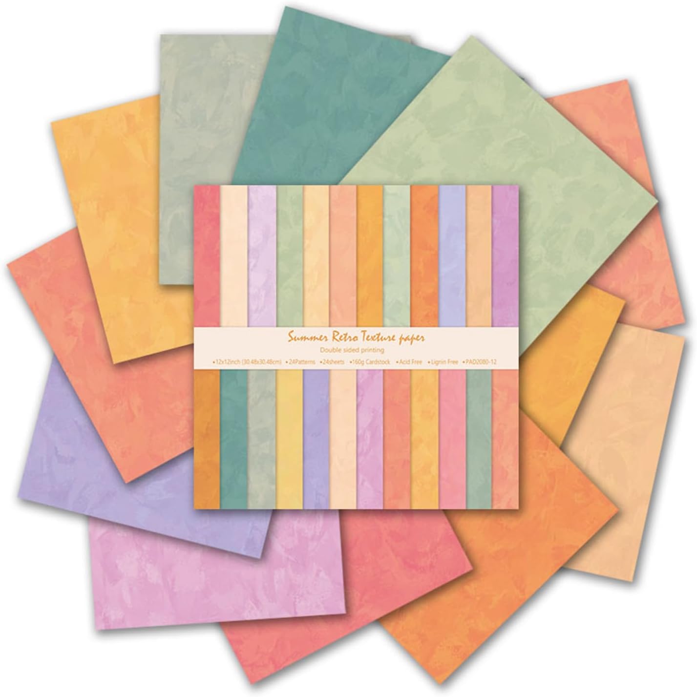 Amazon.com: 12x12 Double-Sided Scrapbook Paper Set , 24 Sheets/ 24 ...