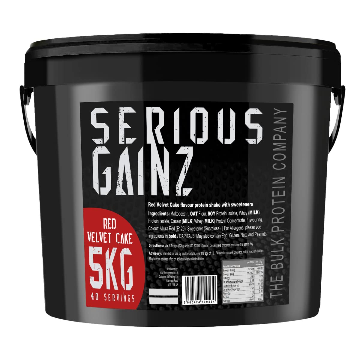 Buy The Bulk Protein Company, SERIOUS Gainz - Whey Protein Powder ...
