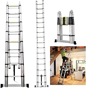 Ladder A Frame Telescopic Ladder 3.8m Aluminum Telescoping Extension A ...