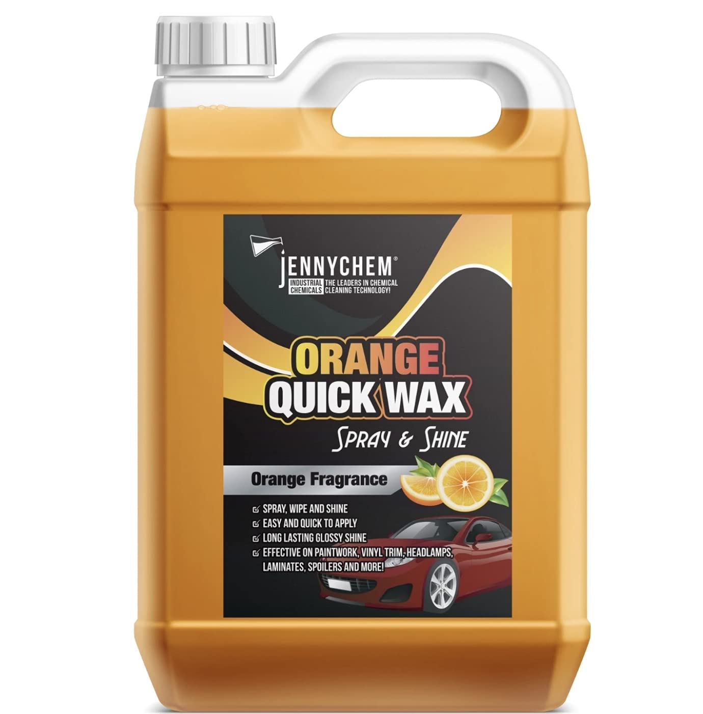 Buy JENNYCHEM Orange Quick Wax | Liquid Wax Car Polish Spray Refill ...