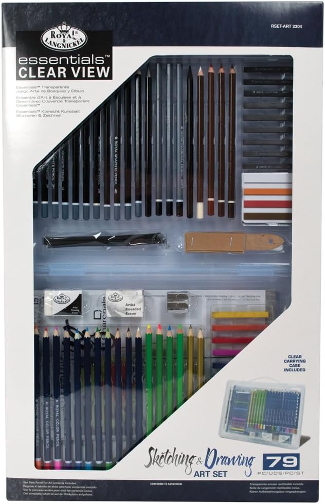 Amazon.com: Royal & Langnickel Essentials(TM) Clear View Art Set ...