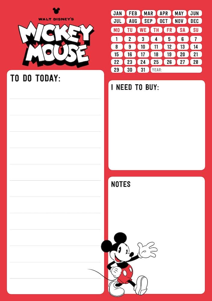 Amazon.com : Grupo Erik Mickey Mouse Daily Planner A5 | Desk Calendar ...