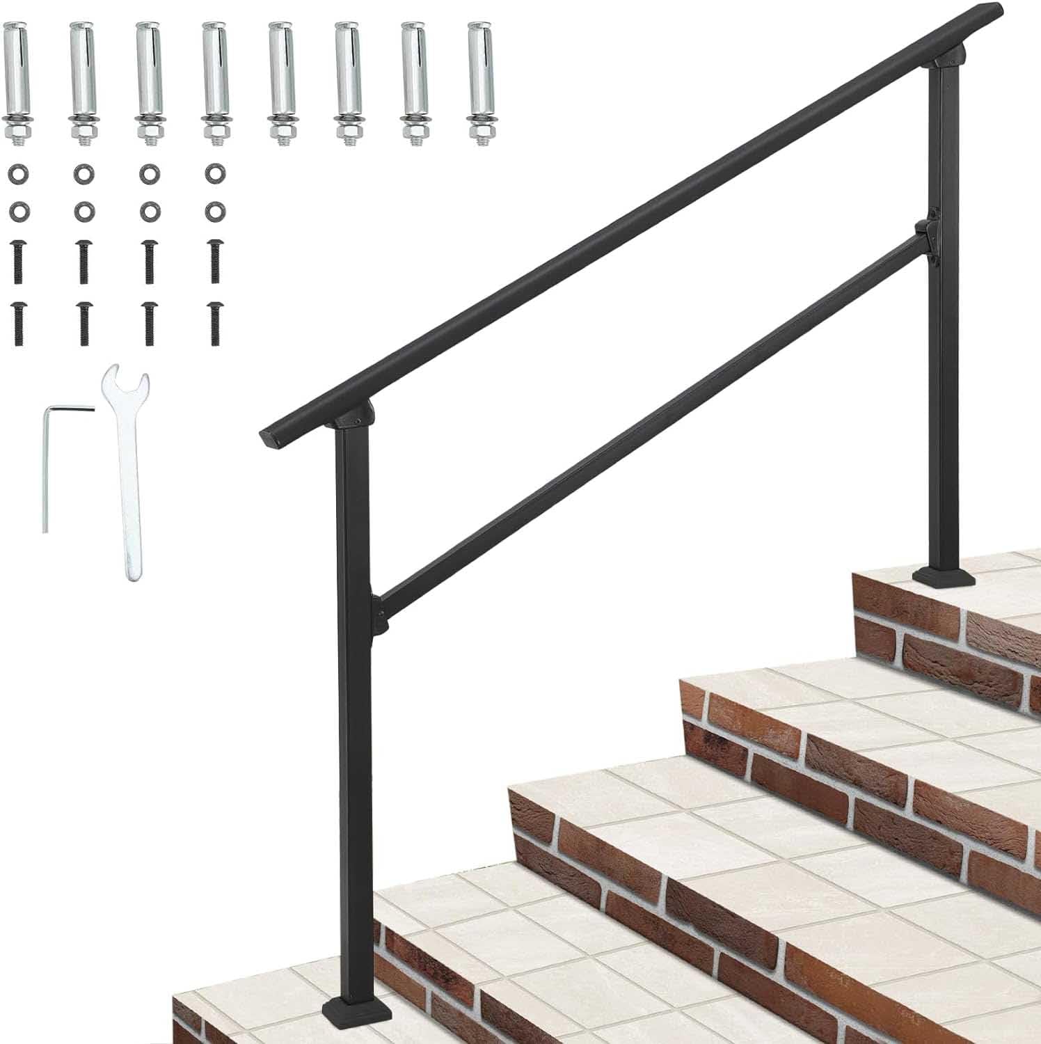 Garvee Hand Rails for Outdoor Steps, Aluminium Alloy Outdoor Stair ...
