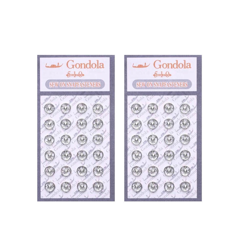 Amazon.com: 48Pcs Metal Fastener Buttons Mini Sew-on Snap Buttons Press ...
