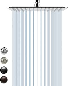 SR SUN RISE Luxury 12 Inch Large Square Stainless Steel Shower Head ...