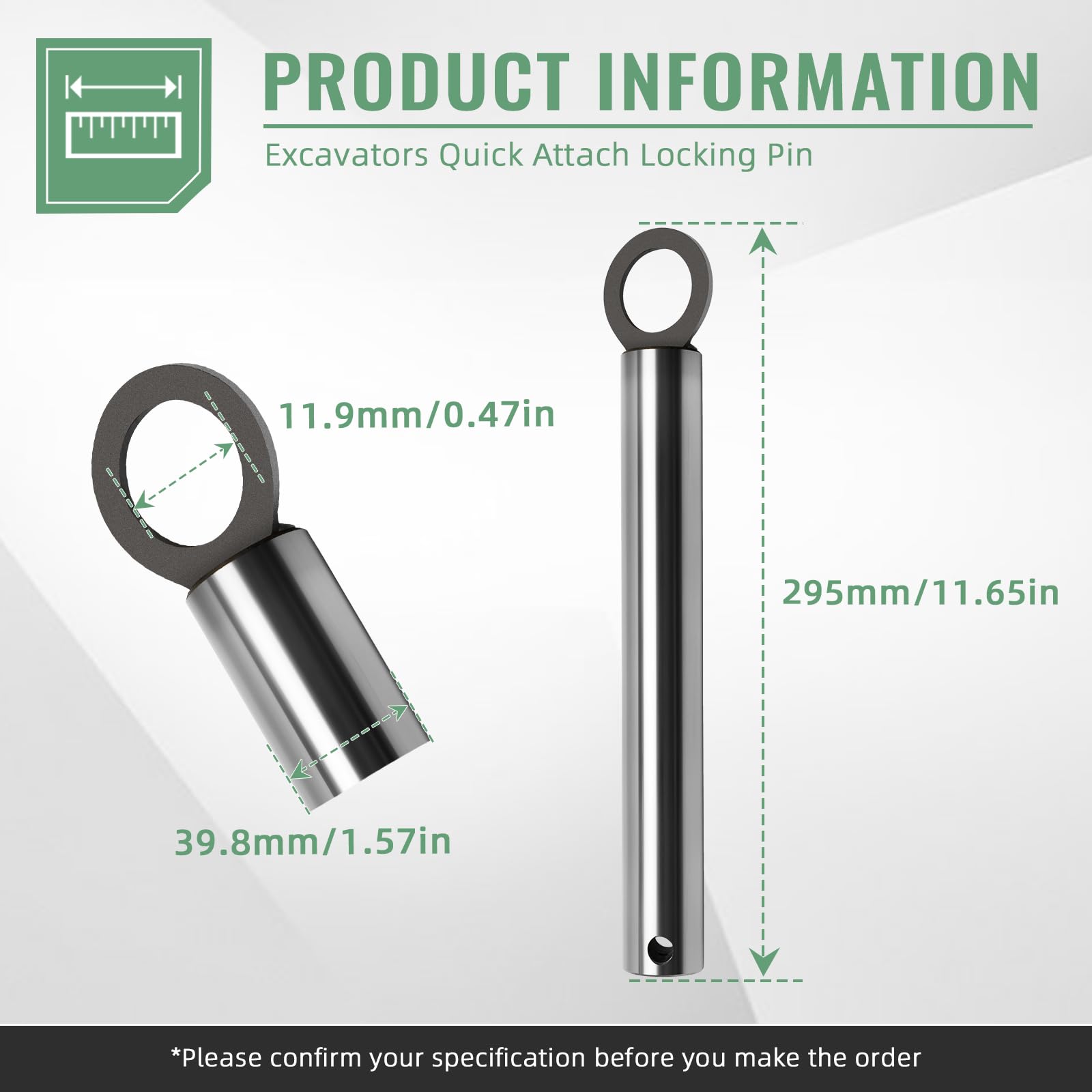 Snapklik.com : VORGENS Quick Attach Locking Pin, Fit For KUBOTA ...