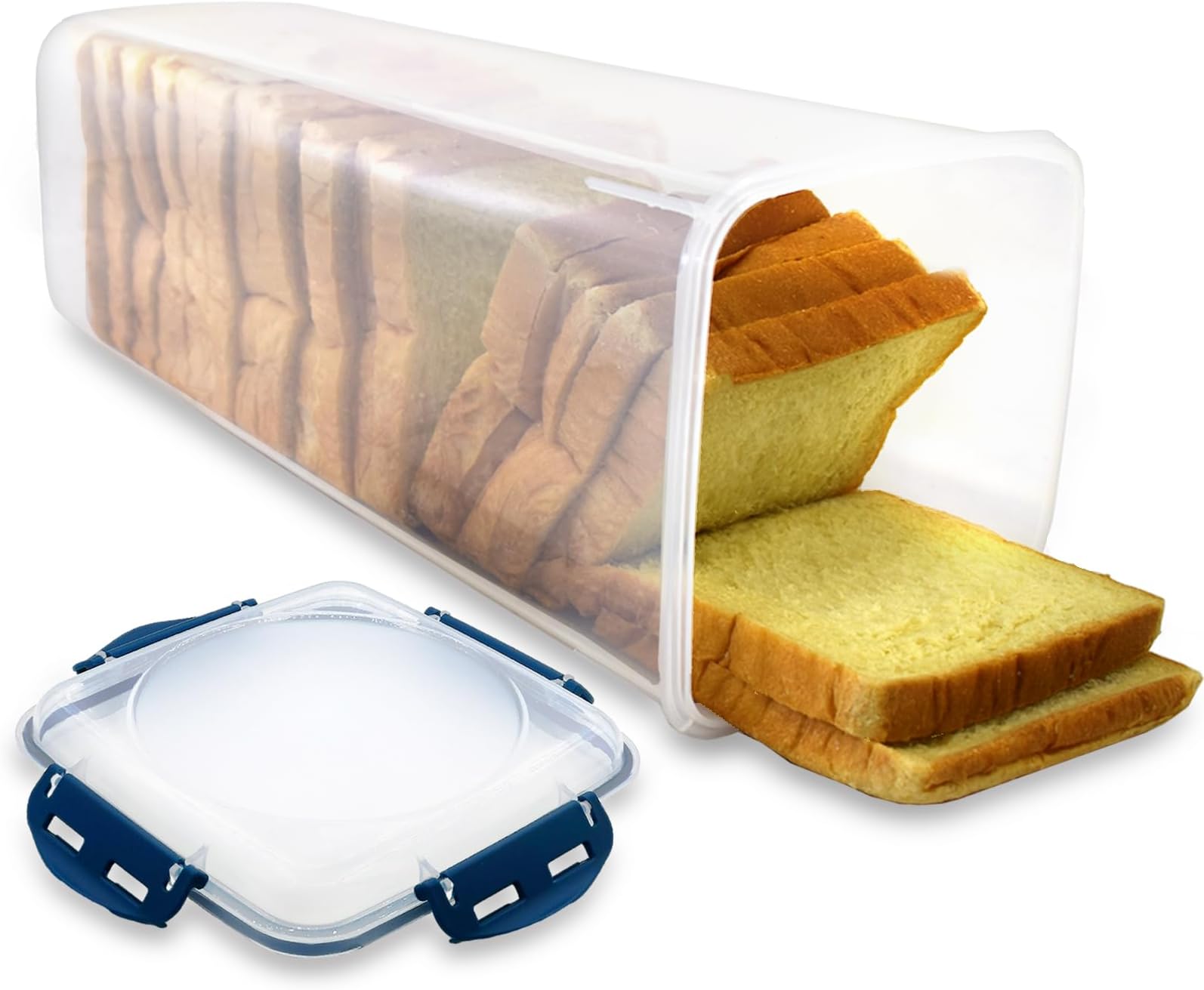 Amazon.com: DAYA FASHION Bread Box Storage Container, Clear Bread Buddy ...