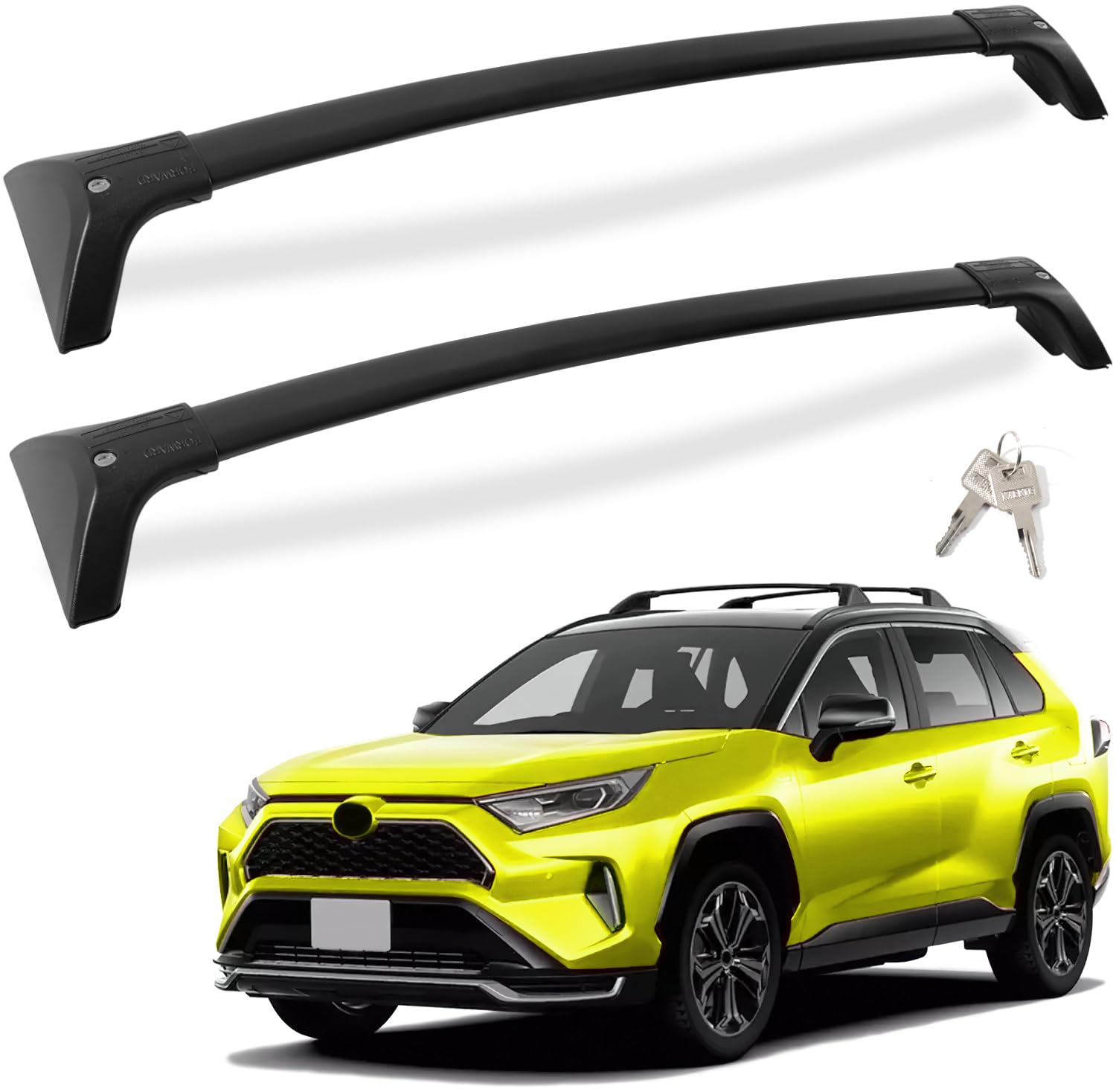 Amazon.com: Tuyoung 260lbs Roof Rack Cross Bars fit for Toyota RAV4 ...